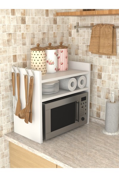 Quickbuy Tezgah Üstü Mikrodalga Rafı Düzenleyici Baharatlık Rafı