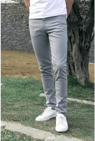 Erkek Likralı Düşük Bel Slim Fit Kesim Jeans Kot Pantolon