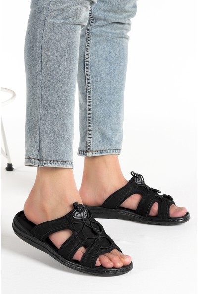 Dunlop 1700 Nubuk Deri Erkek Günlük Terlik Siyah Dunlop 1700 Nubuk Deri Erkek Günlük Terlik Siyah