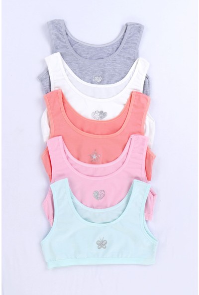 Nicoletta Mıxcolor Kız Çocuk Garson Büstiyer 5'li Paket Nicoletta Mıxcolor Kız Çocuk Garson Büstiyer 5'li Paket