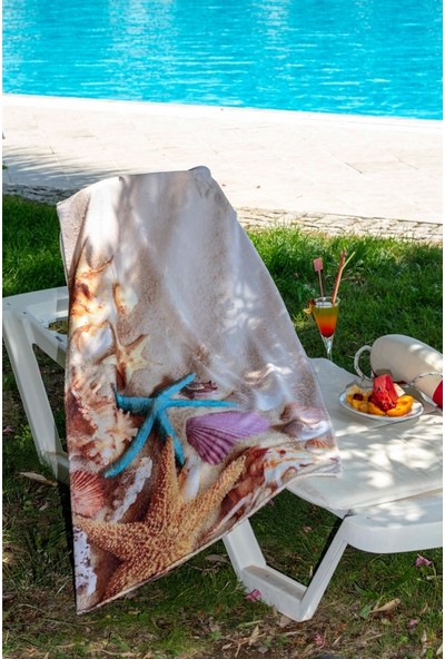Komfort Home Dijital Baskılı Pamuklu Plaj Havlusu 70X150 cm /P10