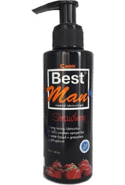 Zevkli Sepet Best Man 150ML. Büyük Boy Çilekli Lubricant Jel