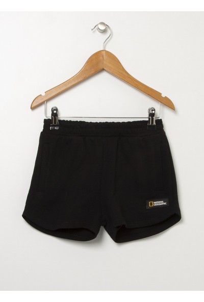 National Geographic Morgangırl Siyah Standart Fit Düz Kız Çocuk Şort