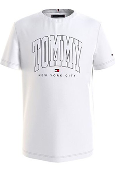 Tommy Hilfiger KB0KB07287YBR Bisiklet Yaka Normal Kalıp Baskılı Beyaz Erkek Çocuk T-Shirt Tommy Hilfiger KB0KB07287YBR Bisiklet Yaka Normal Kalıp Baskılı Beyaz Erkek Çocuk T-Shirt