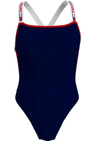 Tommy Hilfiger UW0UW03464DW5002 Mavi Kadın Mayo Tommy Hilfiger UW0UW03464DW5002 Mavi Kadın Mayo