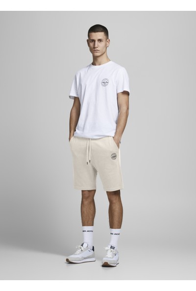 Jack & Jones 12182595_JPSTSHARK Jjsweat Shorts Normal Bel Düz Krem Erkek Sweat Şort Jack & Jones 12182595_JPSTSHARK Jjsweat Shorts Normal Bel Düz Krem Erkek Sweat Şort