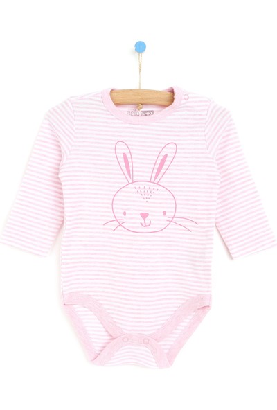 Hello Baby Hellobaby Çizgili Sevimli Hayvan Uzun Kol Body Hello Baby Hellobaby Çizgili Sevimli Hayvan Uzun Kol Body