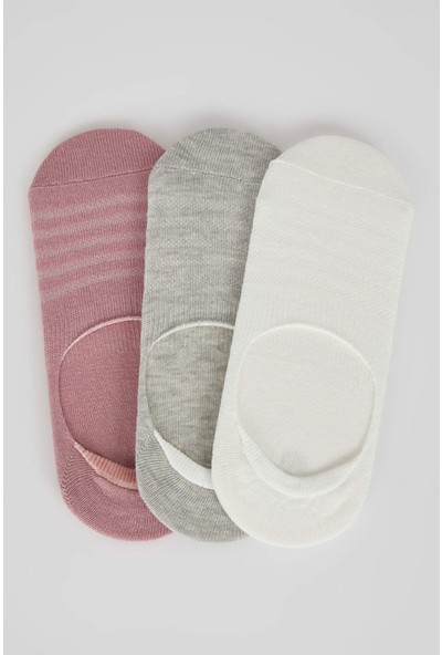 DeFacto Kadın Pamuklu 3'lü Babet Çorap W9160AZNS DeFacto Kadın Pamuklu 3'lü Babet Çorap W9160AZNS