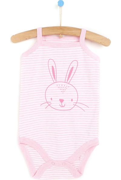 Hello Baby Hellobaby Çizgili Sevimli Hayvan Ip Askılı Body Hello Baby Hellobaby Çizgili Sevimli Hayvan Ip Askılı Body