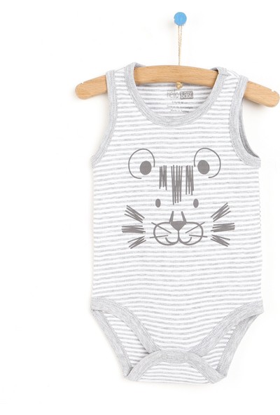 Hello Baby Hellobaby Çizgili Sevimli Hayvan Atlet Body Hello Baby Hellobaby Çizgili Sevimli Hayvan Atlet Body