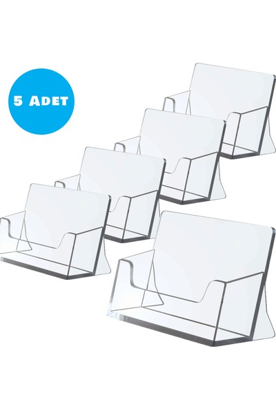 Krc Display Masaüstü Şeffaf Kartvizitlik 5 Adet Pleksi Kartvizitlik 5 Adet