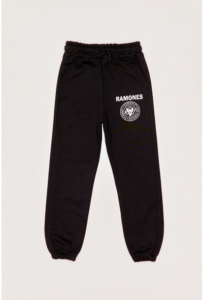 FullaModa Ramones Baskılı Jogger Çocuk Eşofman Altı