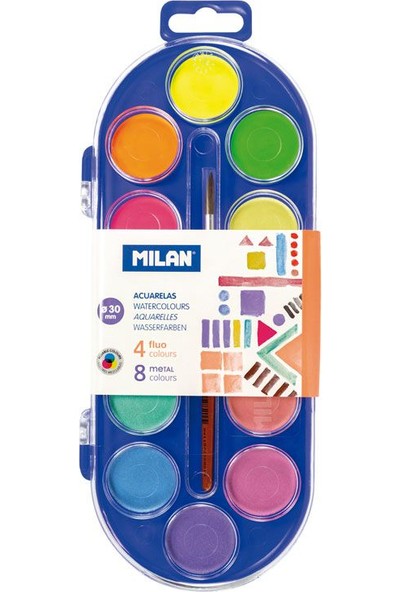 Milan 0531512 Suluboya 12 Li Büyük Fosforlu Renk Milan 0531512 Suluboya 12 Li Büyük Fosforlu Renk