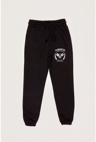FullaModa Toronto Baskılı Jogger Çocuk Eşofman Altı