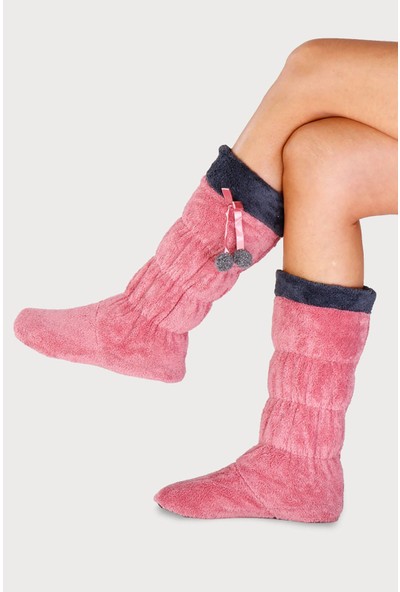 Nicoletta Kiremit-Antrasıt Kadın Panduf Bot Ses Yapmayan Taban