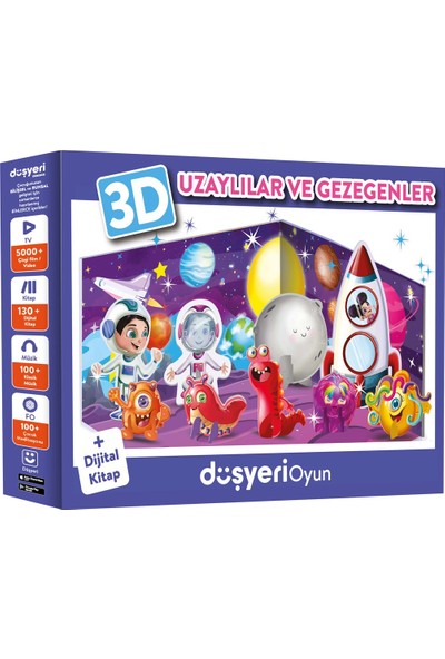 Düşyeri 3D Figürlü Yapboz Uzaylılar ve Gezegenler