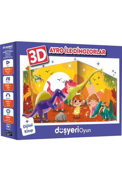 Düşyeri 3D Figürlü Yapboz Ayro Ile Dinozarlar