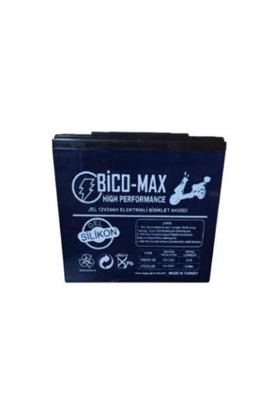 Bico-Max 12VOLT 24AMPER Elektrikli Motosiklet Aküsü 12V 24 A Akü Üretim Yılı: 03/2022 Bico-Max 12VOLT 24AMPER Elektrikli Motosiklet Aküsü 12V 24 A Akü Üretim Yılı: 03/2022