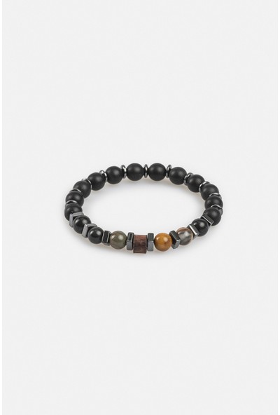 Avva Erkek Siyah Deri Bileklik A21Y9642