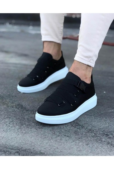 Wagoon WG033 Siyah Erkek Yüksek Taban Ayakkabı Wagoon WG033 Siyah Erkek Yüksek Taban Ayakkabı