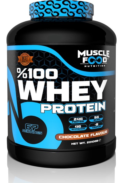MuscleFood Whey Protein 2010 gr Çikolata Aromalı Protein Tozu