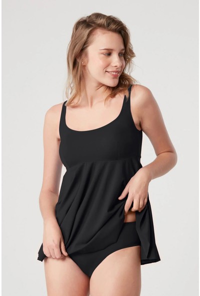 Kom Lianeria Düz Renk Volanlı Balensiz Tankını