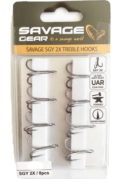 Savage Gear Sgy 2x Trebles 8 Adet Rapala Iğnesi