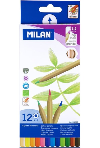 Milan 0722112 Colours Altıgen Kuru Boya 12Lİ