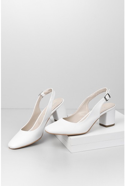 Gönderi(R) Gön Küt Burun Kalın Topuklu Kadın Klasik Ayakkabı 38802