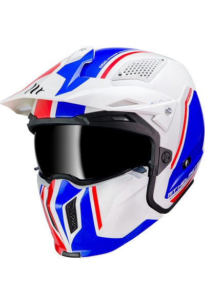 mt Modüler Kask Çene Çıkartılabilir Streetfıghter Sv Twın B7 Inci mt Modüler Kask Çene Çıkartılabilir Streetfıghter Sv Twın B7 Inci