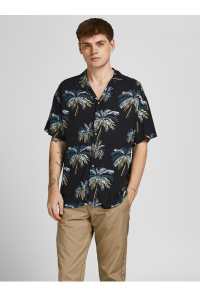 Jack Jones Erkek Desenli Rahat Gömlek 12209227