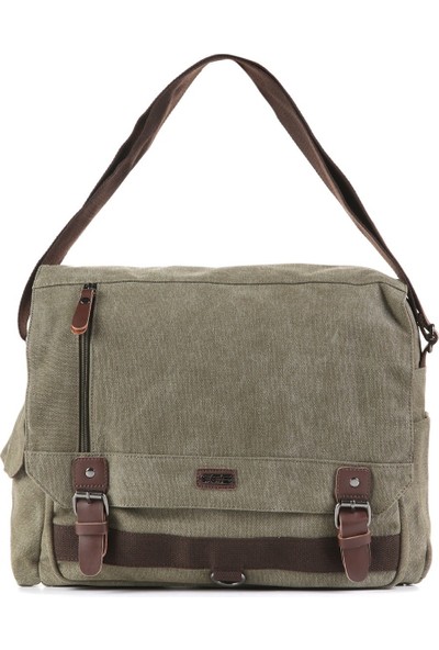 Ççs Yeşil Ççs 31324 Kanvas Çapraz Postacı Çanta