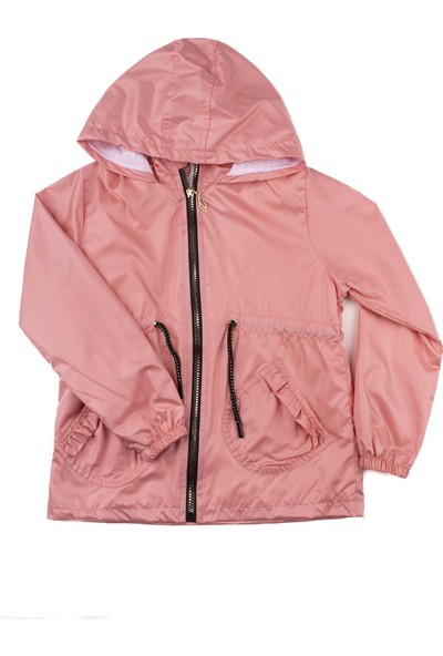 Kız Çocuk Yağmurluk Kapüşonlu Su Geçirmez 5-14 Yaş