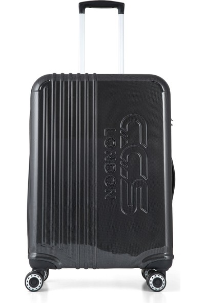 Ççs Siyah Ççs London 5228 Polikarbon Büyük Boy Valiz