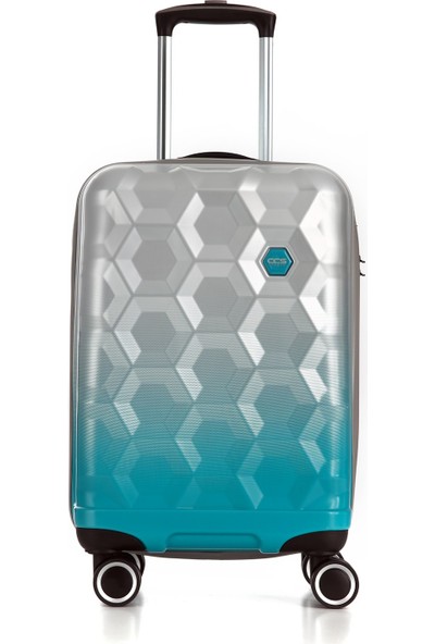 Ççs Gri-Mavi Ççs London 5226 Polikarbon Orta Boy Valiz