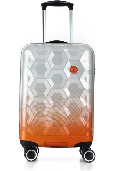 Ççs Gri-Turuncu Ççs London 5226 Polikarbon Orta Boy Valiz
