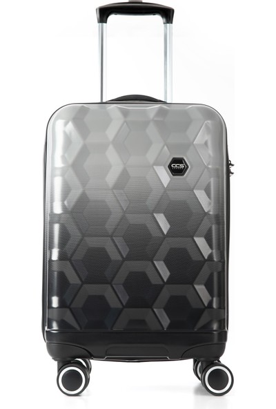 Ççs Siyah-Gri Ççs London 5226 Polikarbon Büyük Boy Valiz