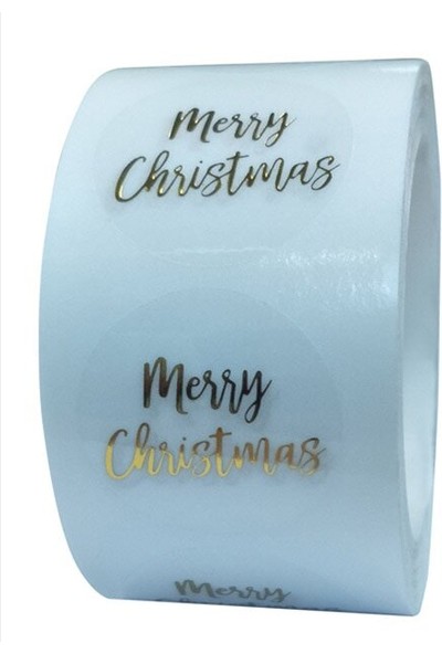 Charge Şeffaf Merry Christmas Çıkartmaları