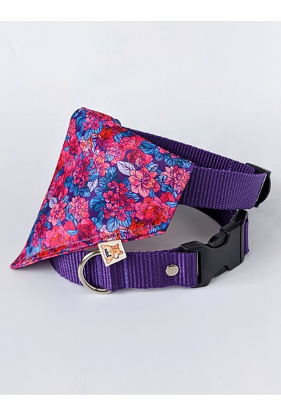 Utd Pet Lilac Fularlı Köpek Boyun Tasması