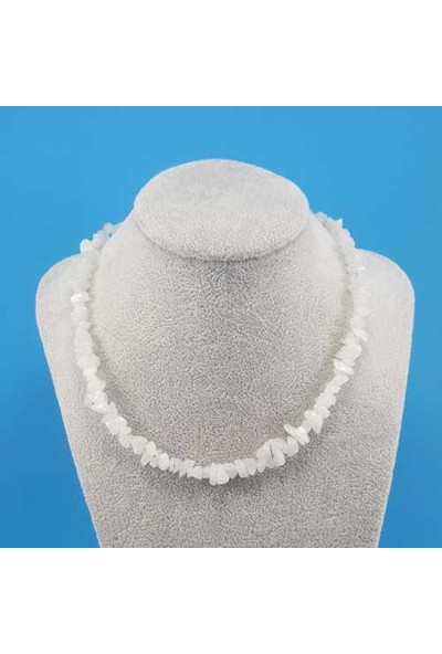 Elizyas Aytaşı Doğal Kırıktaş El Işçiliği Kadın Kolye (40CM)