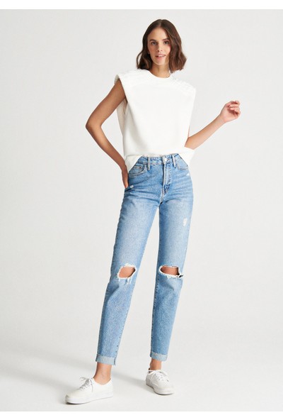 Star Gold Mavi Yırtıklı Jean Pantolon