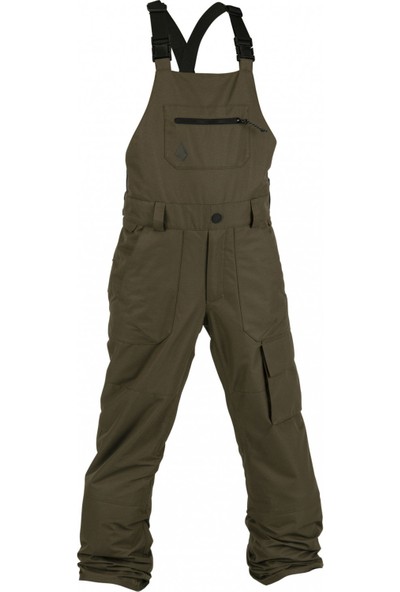 Volcom Barkley Bib Haki Çocuk Snowboard Pantolon