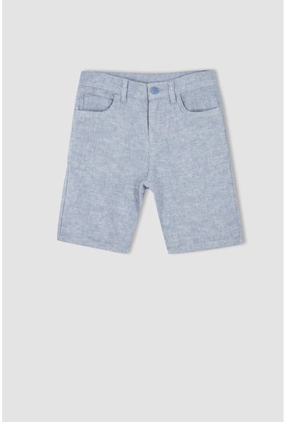DeFacto Erkek Çocuk Keten Karışımlı Bermuda X5491A622HS