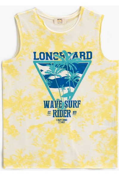 Koton Baskılı Atlet Renkli Bisiklet Yaka