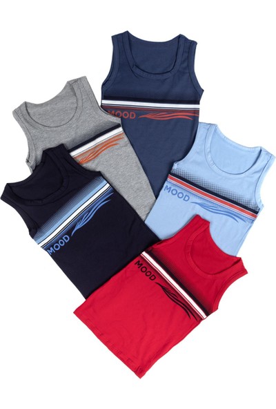 Nicoletta Mıxcolor Erkek Çocuk Atlet Geniş Askılı Baskılı 5'li Paket Garson Nicoletta Mıxcolor Erkek Çocuk Atlet Geniş Askılı Baskılı 5'li Paket Garson