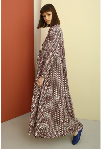 ALLDAY Düğmeli Beli Büzgülü Elbise