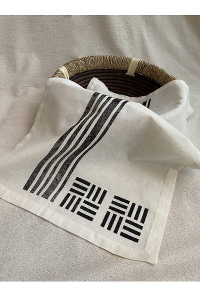 Sukhse Stripe El Yapımı 2'li Keten Amerikan Servis