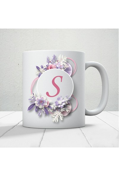 Seç S Harfi Baskılı Tasarımlı Seramik Hediyelik Kupa