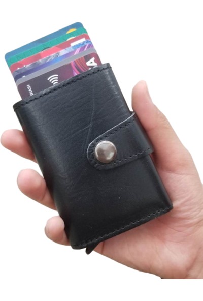 Emk Deri Mekanizmalı Cüzdan Kartlık -Rfıd Engelleyici Emk Deri Mekanizmalı Cüzdan Kartlık -Rfıd Engelleyici