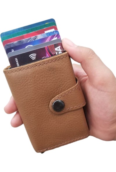 Emk Deri Mekanizmalı Cüzdan Kartlık -Rfıd Engelleyici Emk Deri Mekanizmalı Cüzdan Kartlık -Rfıd Engelleyici